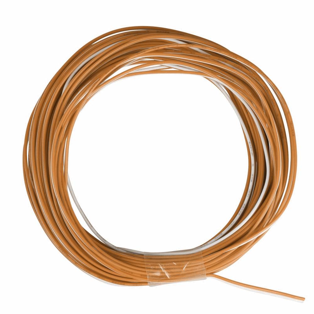 Zwillings- Kabel / Litze WEIß/BRAUN 2x 0,14mm² 10 Meter