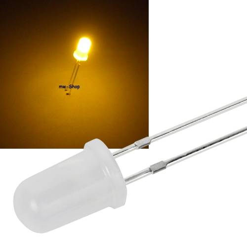5mm Led DIFFUS gelb 1700mcd 60° 590~595nm 1,9-2,2V 20mA