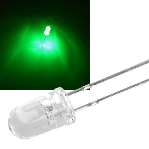 5mm Led grün 9000mcd 20° 520~525nm 3,0-3,2V 20mA