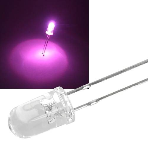 5mm Led pink 3000mcd 20° 437~449nm 3,2-3,4V 20mA