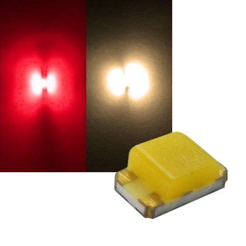 SMD Leds 0805 rot-warmweiß DUO Color Bicolor Typ S0805SRWWY