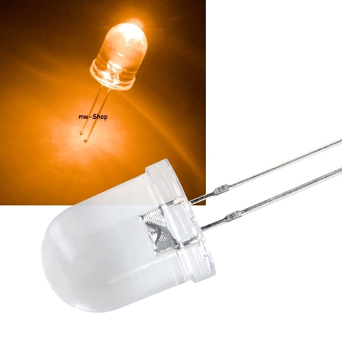 10mm Led orange 6000mcd 15° 605~615nm 2,0-2,2V 20mA