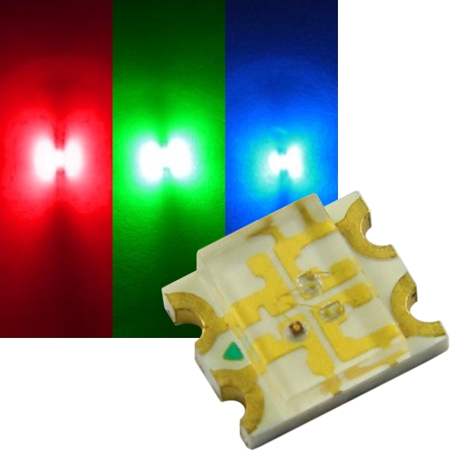 10 RGB SMD LEDs 1206 / Smds mini Led rot-grün-blau STEUERBAR MULTICOLOR
