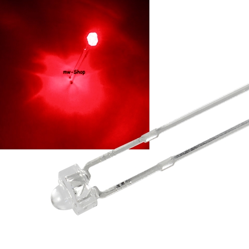 1,8mm Led rot 2000mcd 30° 620~625nm 2,0-2,2V 20mA