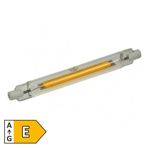 LED Leuchtmittel R7s 118mm "Slim Line GLAS" warmweiß 930lm 230V 8W 14x118mm