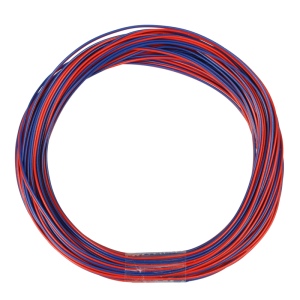 10m Zwillingslitze / Litze ROT-BLAU 2x 0,04mm²