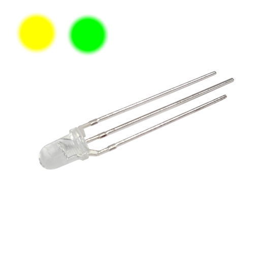 10 Stück DUO Leds 3mm GELB / GRÜN _ 3 Pin Led Bi Color