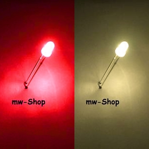DUO Led 3mm ROT-WARMWEIß 3 Pin Bi Color Leds L032SRWWC