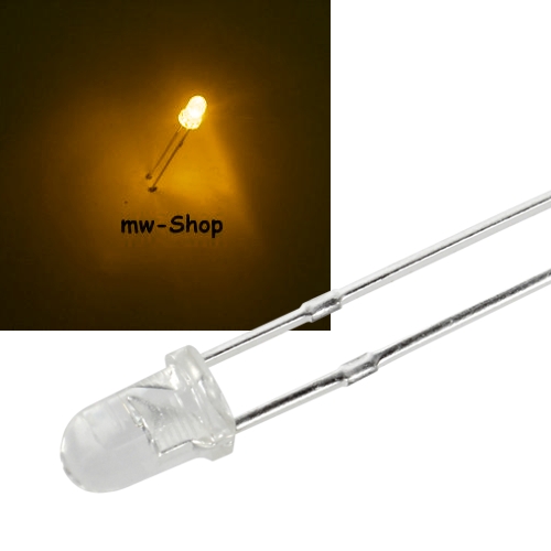 3mm Led gelb BLINKEND 30° 585~590nm 2,0-2,2V 20mA