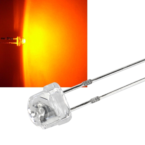4,8mm Led orange 1800mcd 120° 595~605nm 1,9-2,1V 20mA