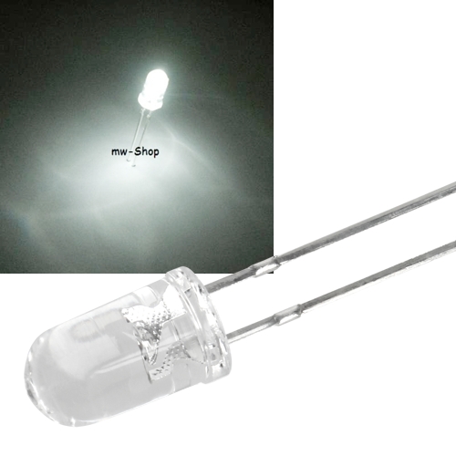 500 Neutral Weiße LEDs 5mm 14000 mcd Led neutral-weiß Leuchtdiode