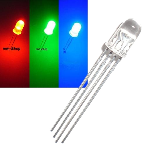 5mm Led RGB Rot Grün Blau steuerbar 4-Pin Leds 3Chip