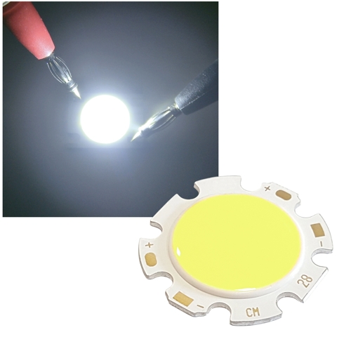 3 Watt COB HighPower Led COB3W WEIß 240-280lm 300mA 9-12V