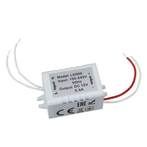 mini Led Trafo "LD005" 12 Volt DC 5 Watt IP20